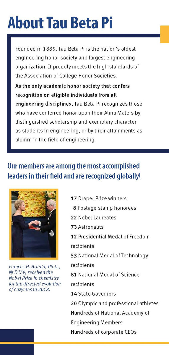 Introduction Brochures – Tau Beta Pi